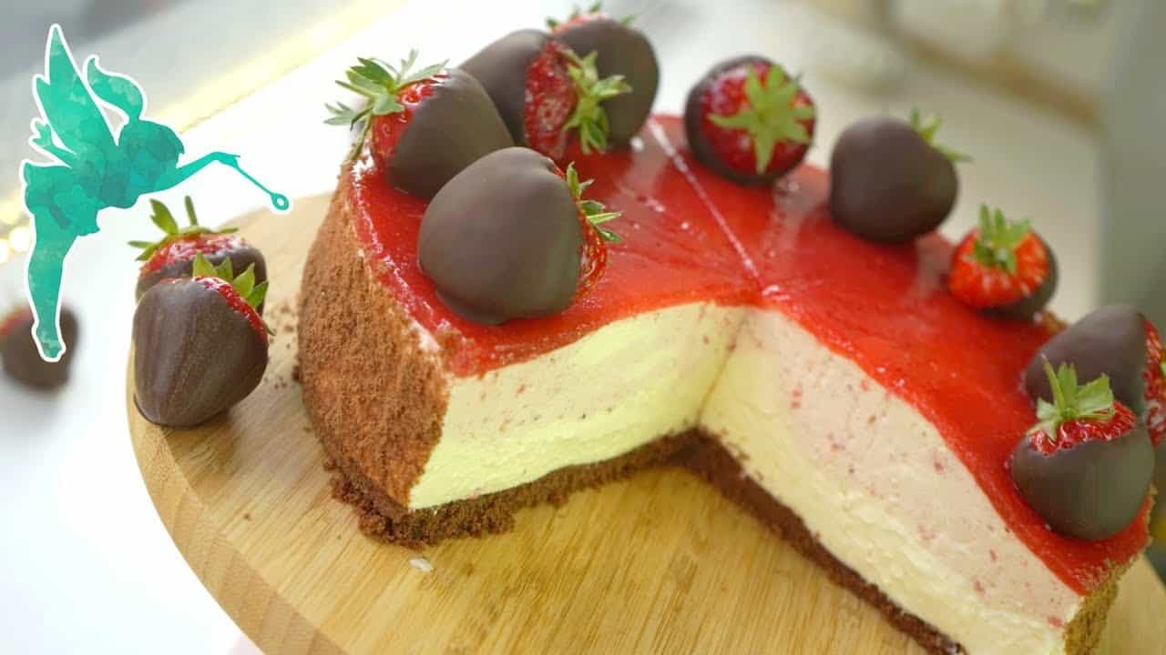 No Bake Erdbeer Mousse Torte – Einfaches Rezept ohne Backen – Kuchenfee ...